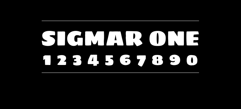 Sigmar One-123字体