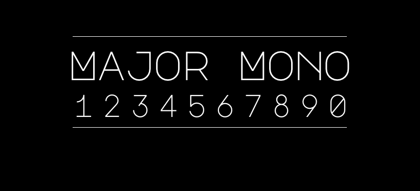 Major Mono Display-123字体